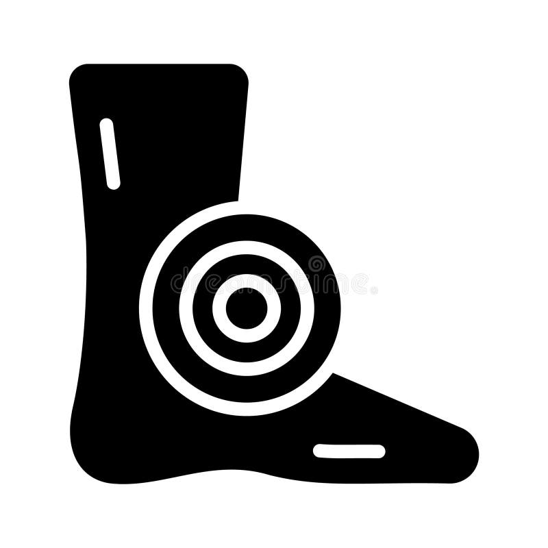 Ankle Pain Icon Creatively Designed in Glyph Style Stock Illustration ...