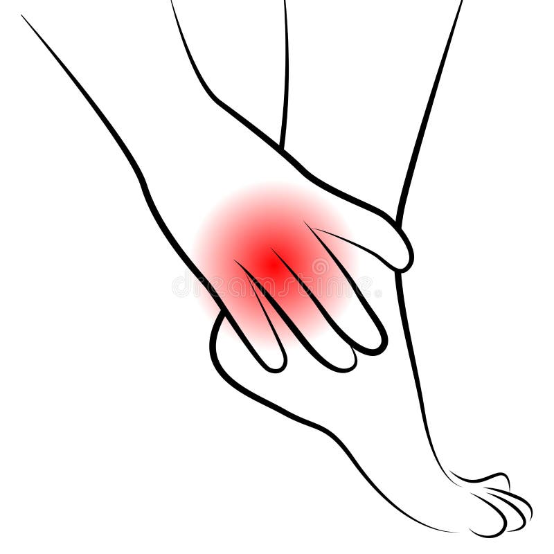 Ankle pain stock illustration. Illustration of athletics - 44900887