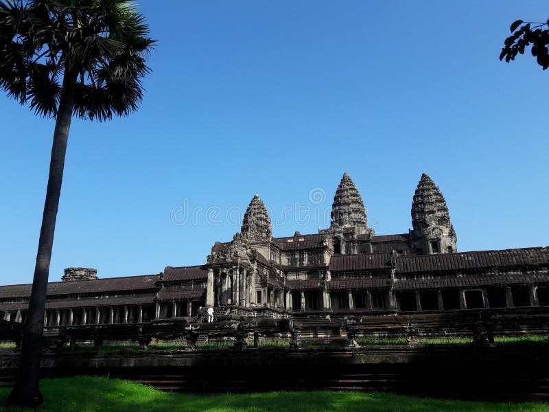 Ankor Wat View from Outside Stock Photo - Image of tourism, building ...