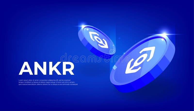 Ankr Coin Cryptocurrency Concept Banner Background Stock Vector ...