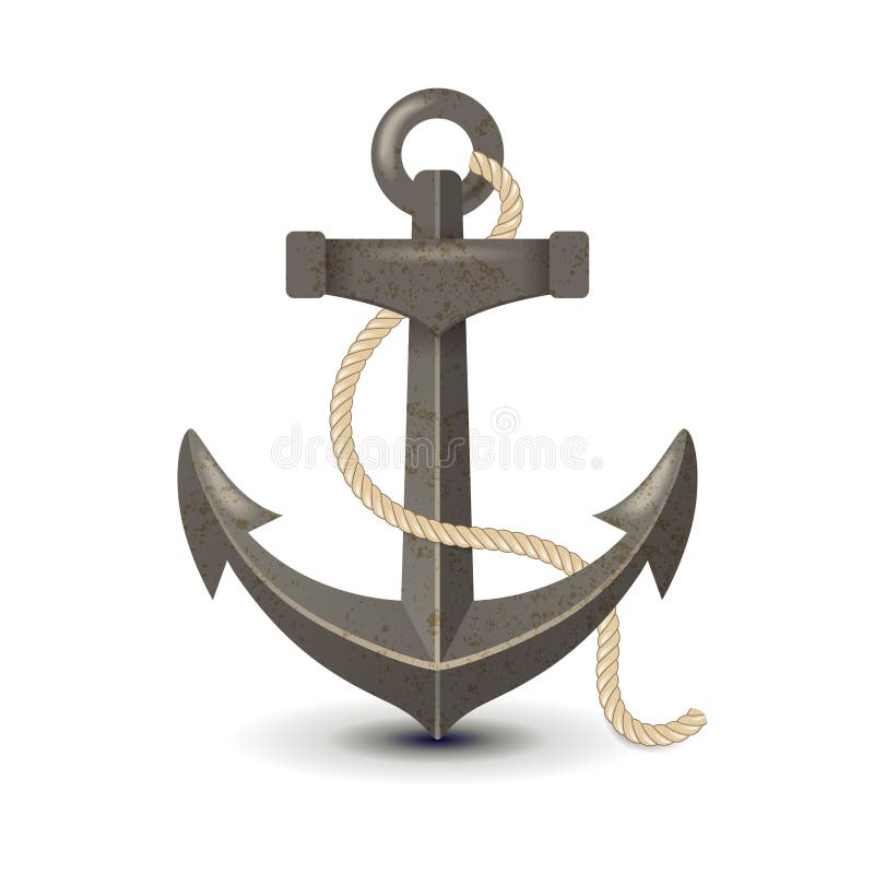 Isolerat ankare vektor illustrationer. Illustration av antikviteten ...