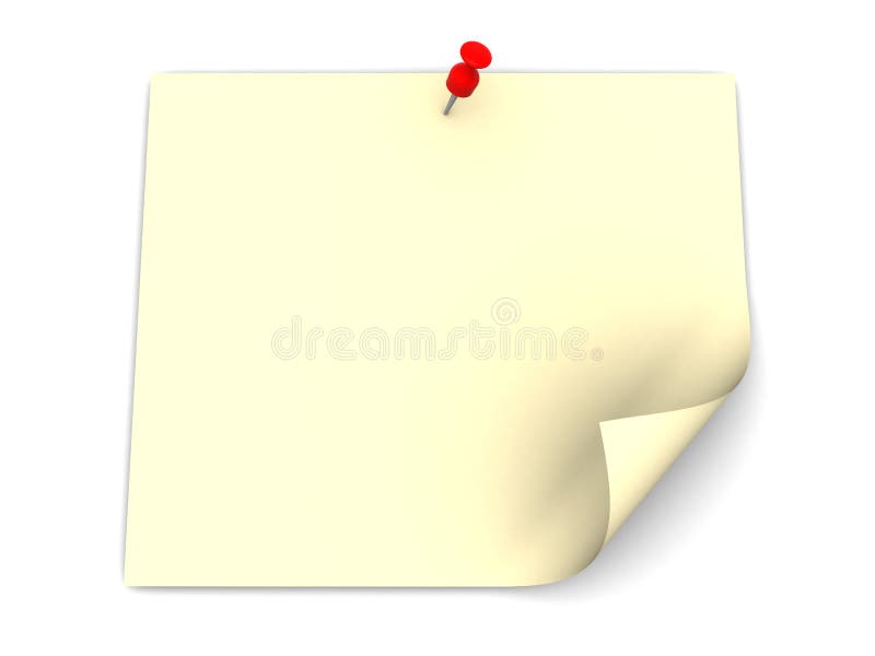 Anmerkung mit Stift stock abbildung. Illustration von aufkleber - 8092462