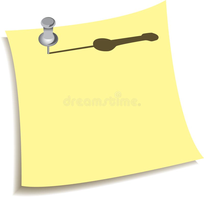 Anmerkung Mit Silbernem Druckbolzen Vektor Abbildung - Illustration von ...