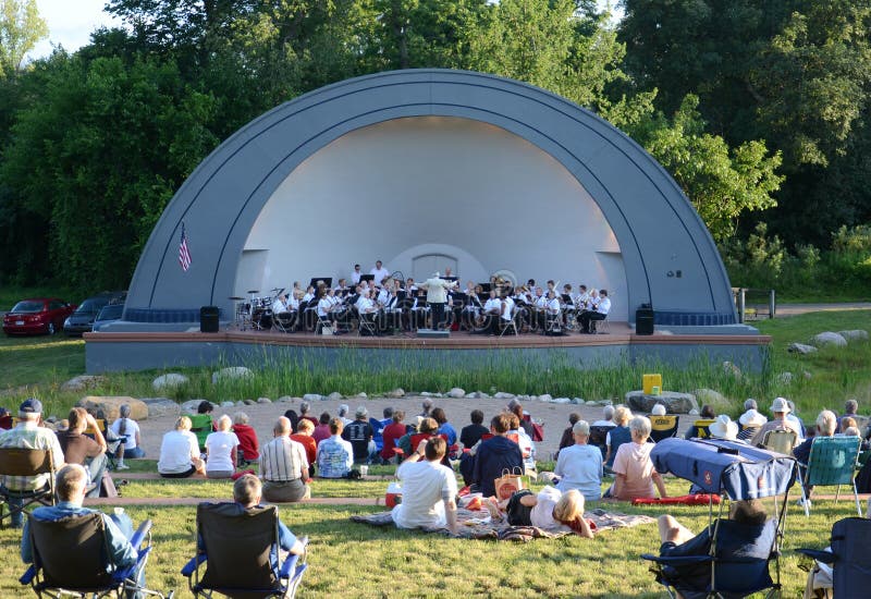 Band Shell Outdoor Amphitheater Stock Image - Image of musical ...
