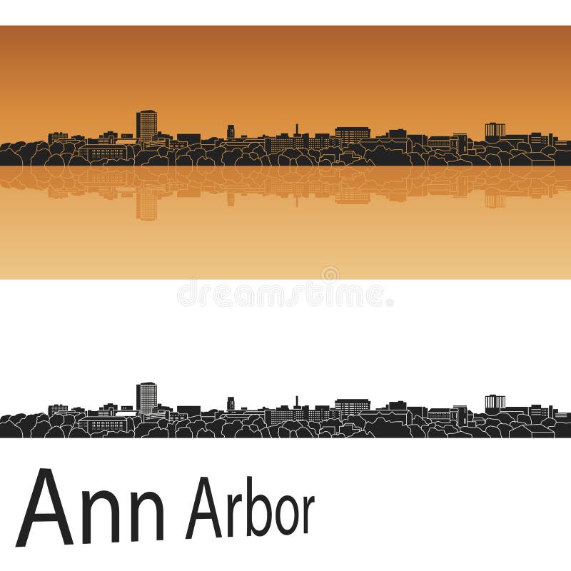 Ann arbor skyline stock vector. Illustration of landscape - 83797819
