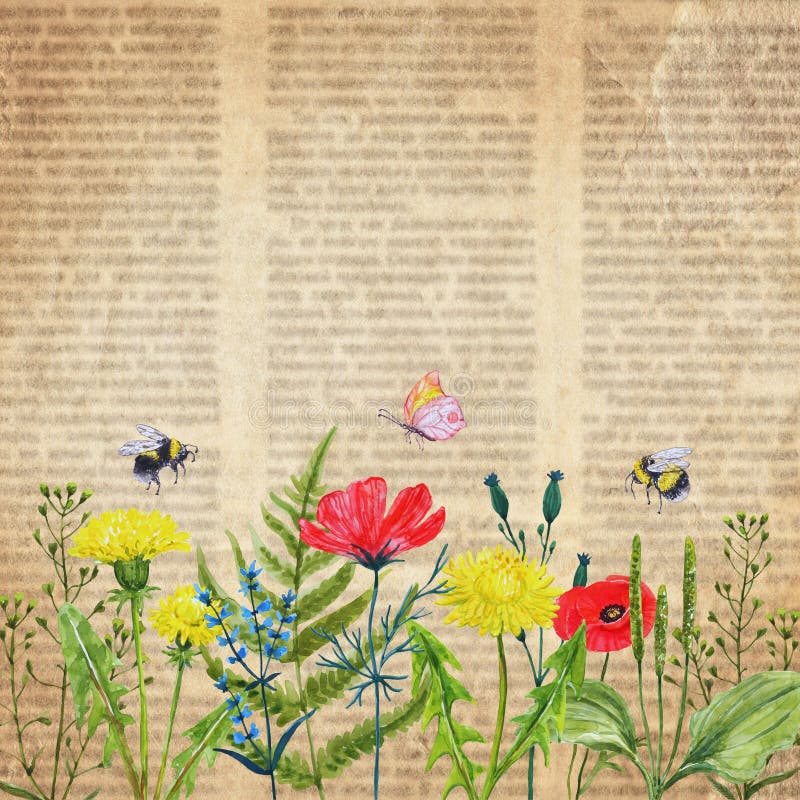 Vintage Newspaper 12x12 - 33 Stock Illustration - Illustration of ...