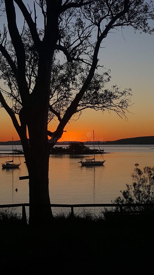 Anna Bay Glamping Sunset stock image. Image of sunset - 284381563