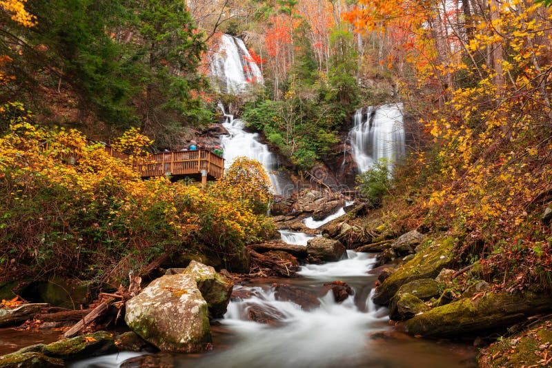Anna Ruby Falls, Georgia, USA Stock Photo - Image of scene, appalachian ...