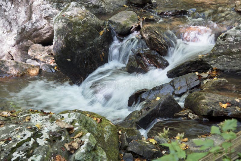 Waterfall in the Blue Ridge Mountains Stock Photo - Image of river ...