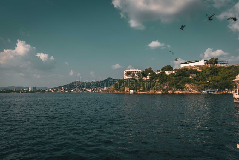 Anna sagar lake ajmer stock photo. Image of view, sagar - 128088836