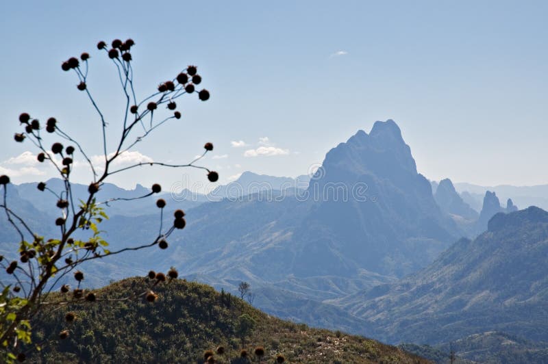 Annam Highlands Mountain Range in Laos Stock Image - Image of highlands ...