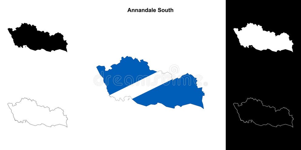 Annandale South Outline Map Stock Vector - Illustration of galloway ...