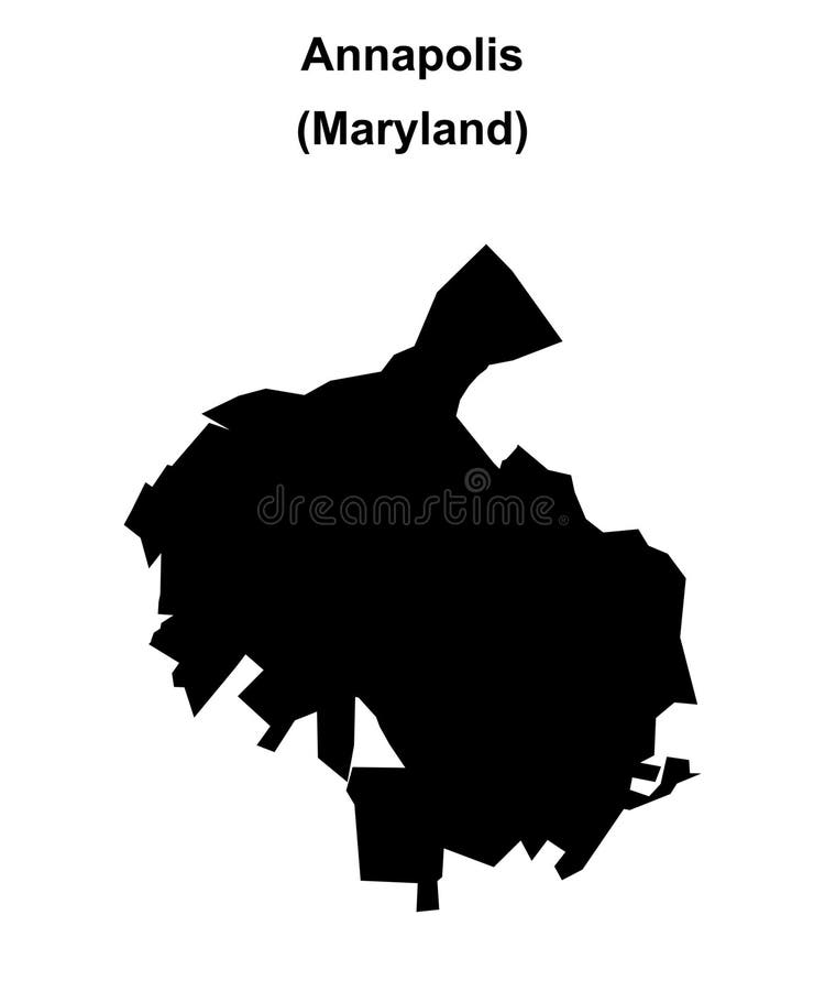 Annapolis outline map stock vector. Illustration of city - 357335977