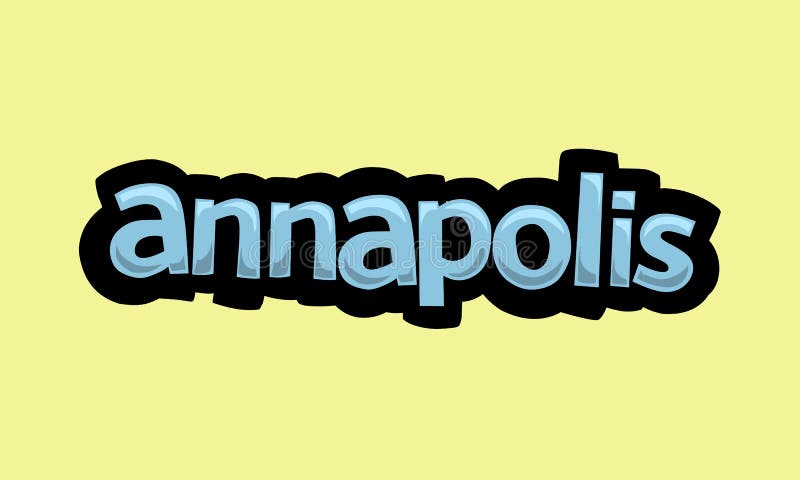 ANNAPOLIS Writing Vector Design on a Yellow Background Stock ...