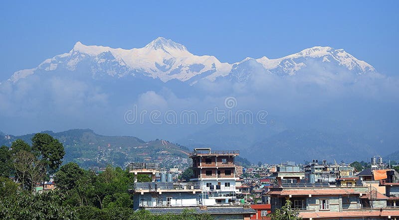 Annapurna Chain from Pokhara, Nepal Stock Image - Image of himalaya ...