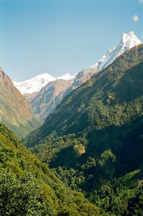 Annapurna Himalaya Mountains, Nepal Stock Image - Image of himalaya ...