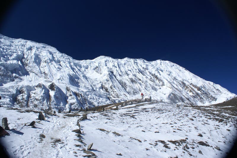 Annapurna Range Mountain at Manang Nepal Stock Image - Image of nepal ...
