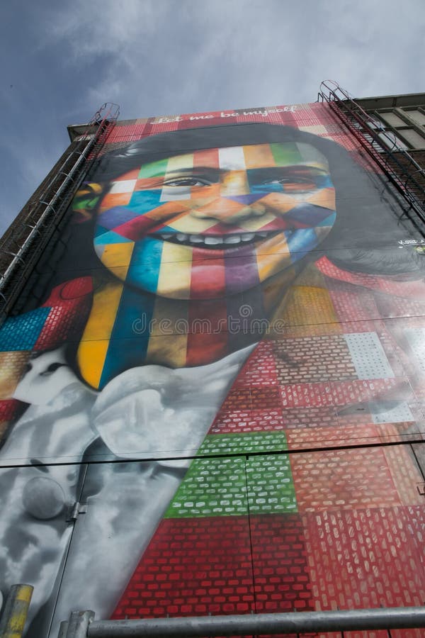 Anne Frank Amsterdam Graffitti Editorial Image - Image of graffiti ...
