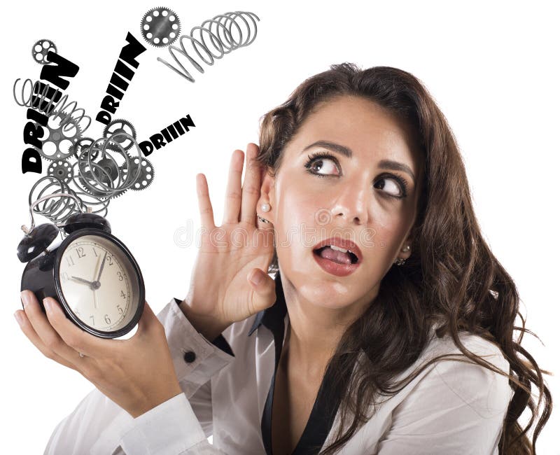 Horloge d'alarme cassée photo stock. Image du manqué, midi - 7758068