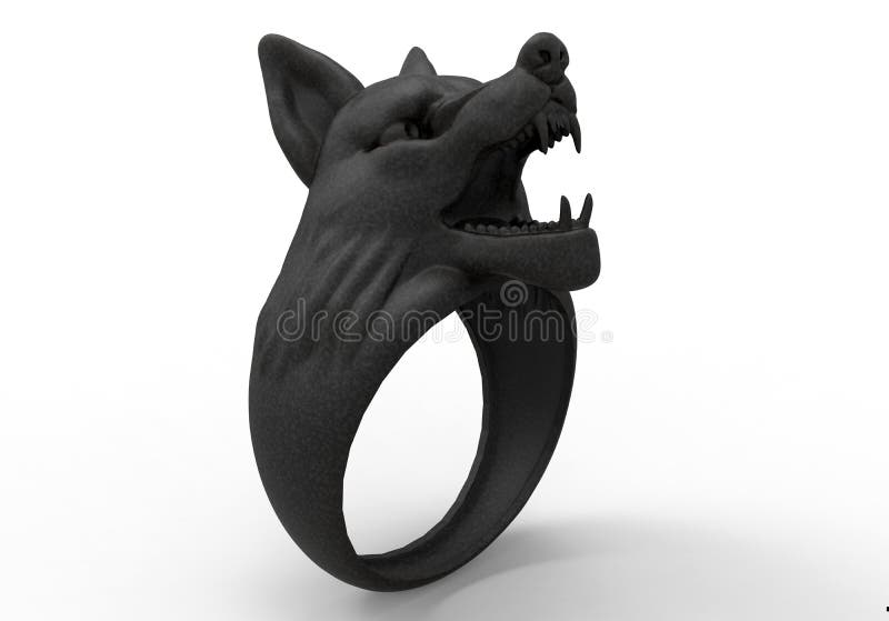 Anneau principal de loup illustration stock. Illustration du blanc ...