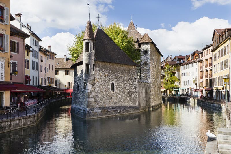 Annecy stock image. Image of landmark, architecture, canal - 22040547