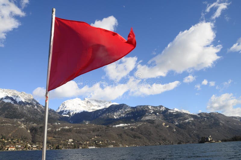 Annecy Lake and mountains stock image. Image of landscape - 50742789