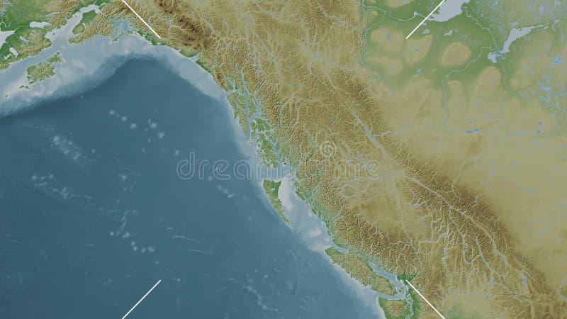 Annette Island. Physical Map. Slide Stock Footage - Video of geography ...