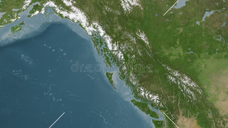 Annette Island. Satellite Map. Slide Stock Video - Video of geography ...