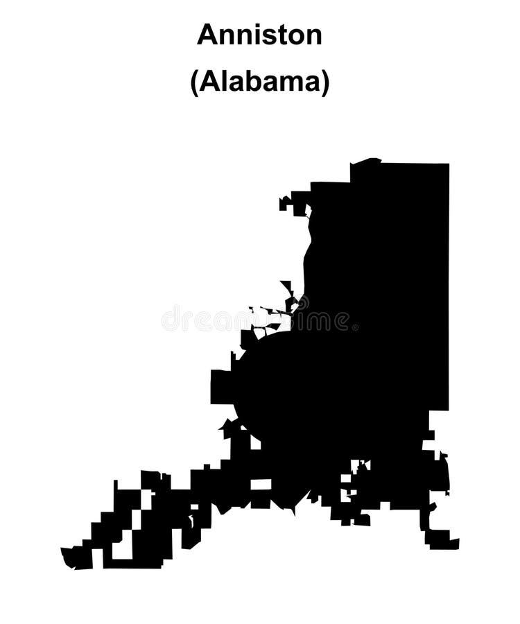 Anniston outline map stock vector. Illustration of anniston - 357147110