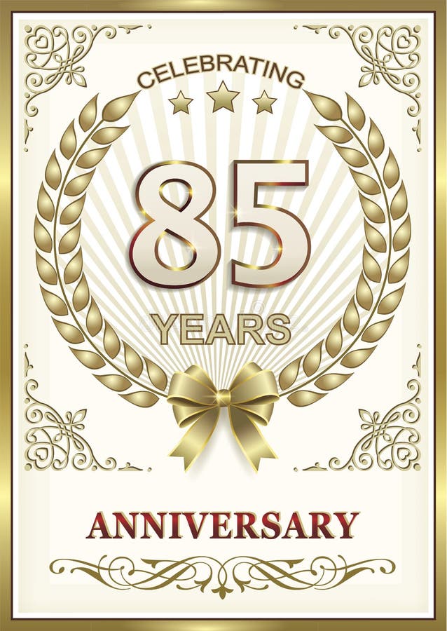Anniversaire 85 ans illustration de vecteur. Illustration du numéro ...