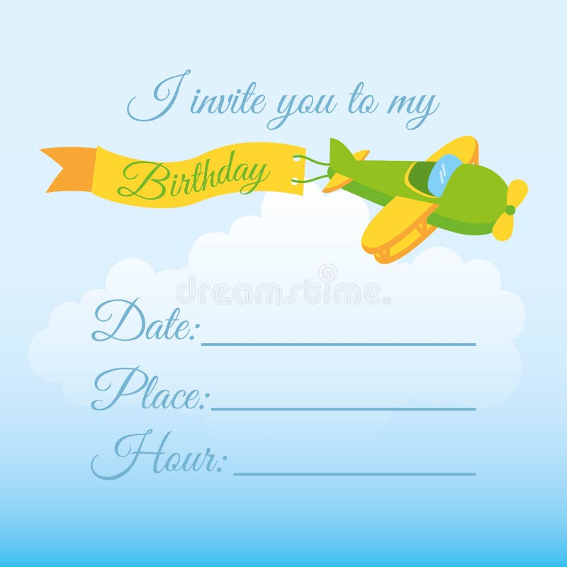 Anniversaire De L'invitation Illustration de Vecteur - Illustration du ...