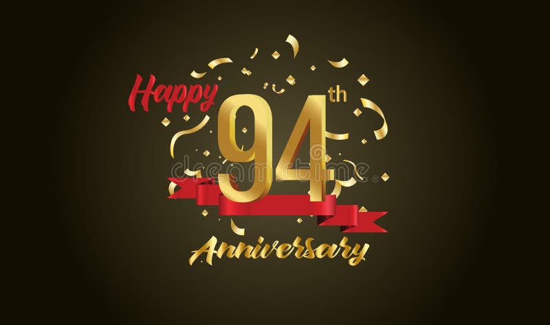 94th Golden Anniversary Logo with Blue Ribbon Isolated on White ...