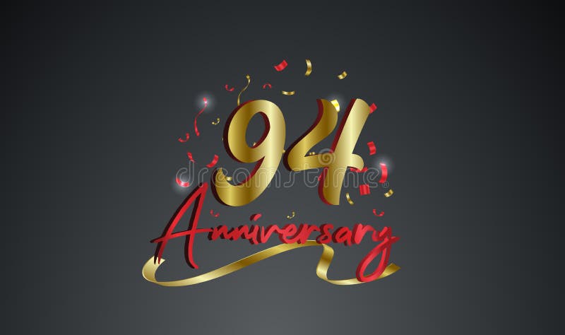 94th Golden Anniversary Logo with Blue Ribbon Isolated on White ...