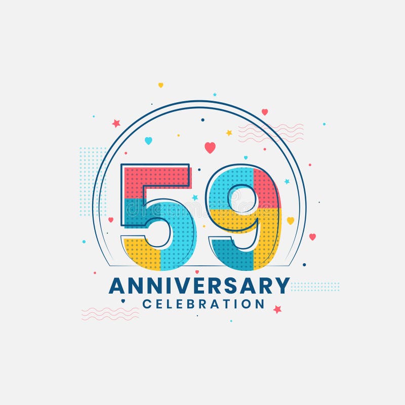 59th Anniversary Celebration, Luxurious 59 Years Anniversary Logo ...