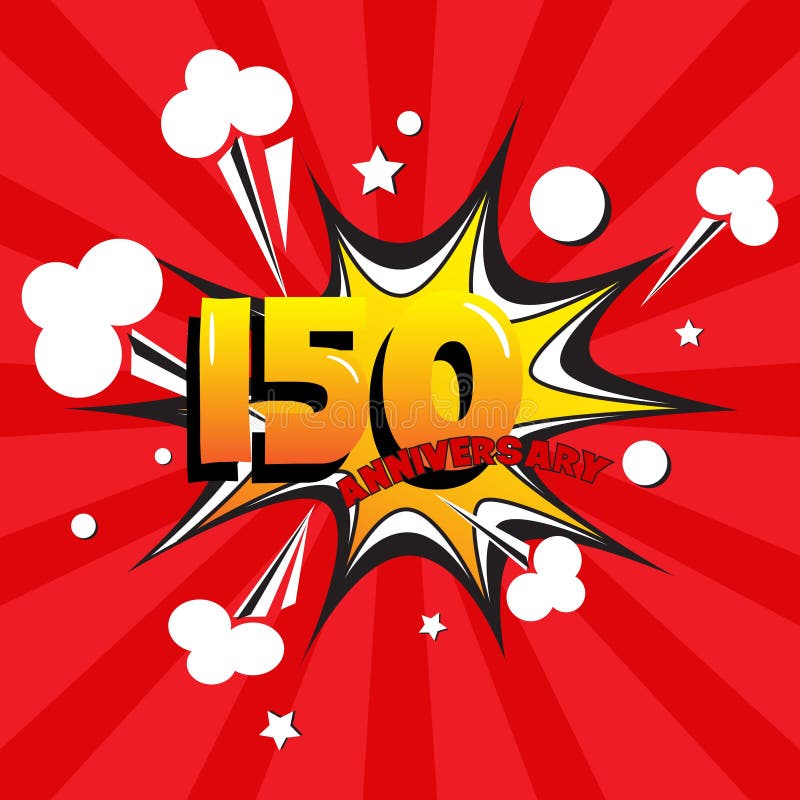 150 Anniversary Celebration Vector Concept Design Template Illustration ...