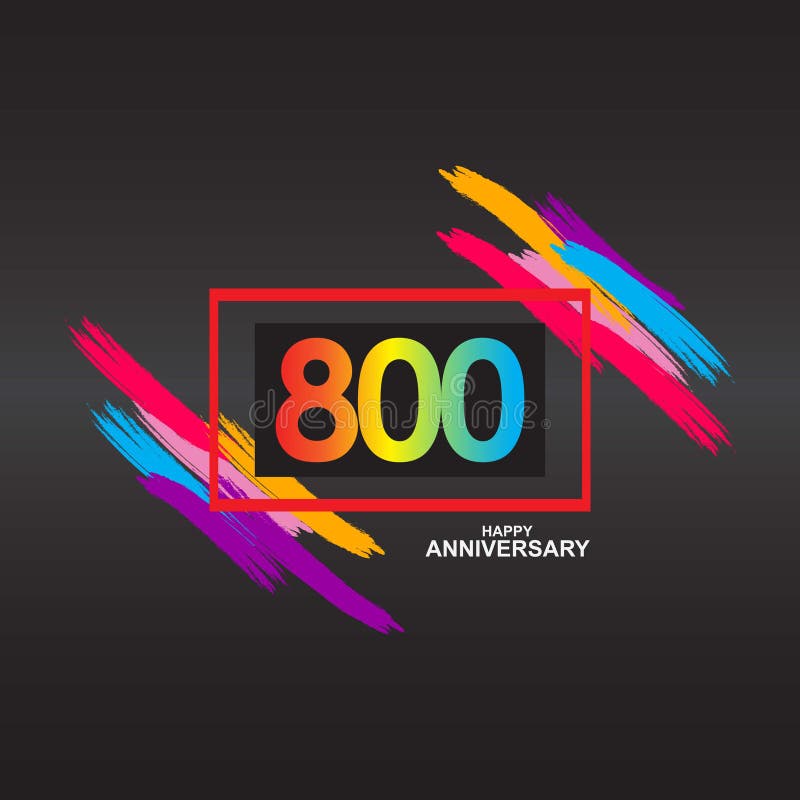 800 Anniversary Celebration Vector Concept Template Design Illustration ...
