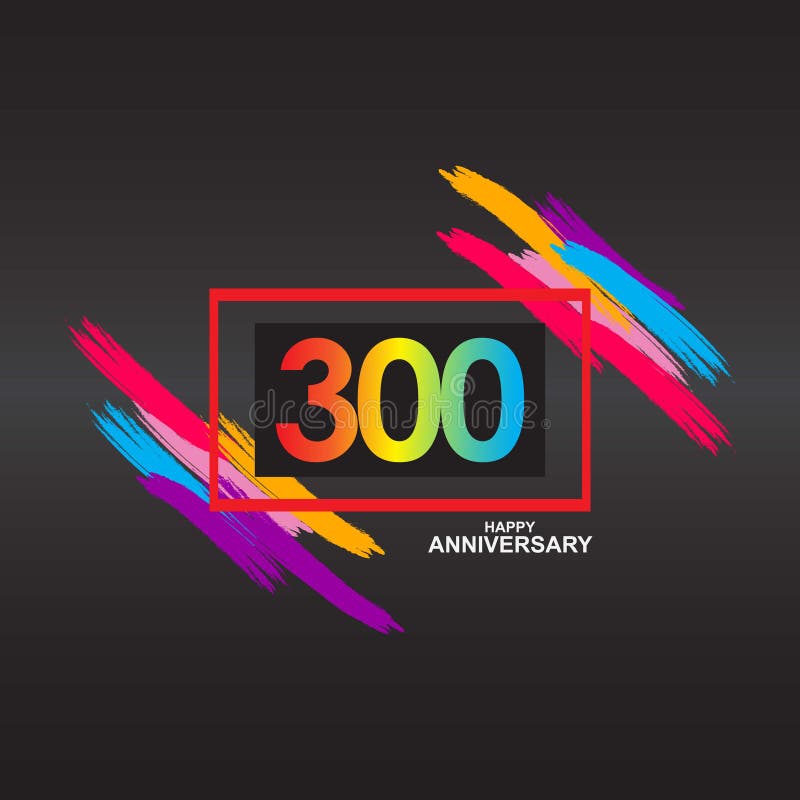 300 Anniversary Celebration Vector Concept Template Design Illustration ...