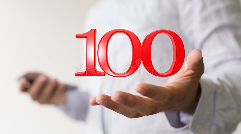 A 100 Anniversary 3d Numbers. Poster Template for Celebrating 100 ...