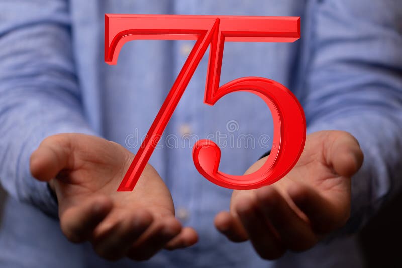 A 75 Anniversary 3d Numbers. Template for Celebrating 75 Anniversary ...