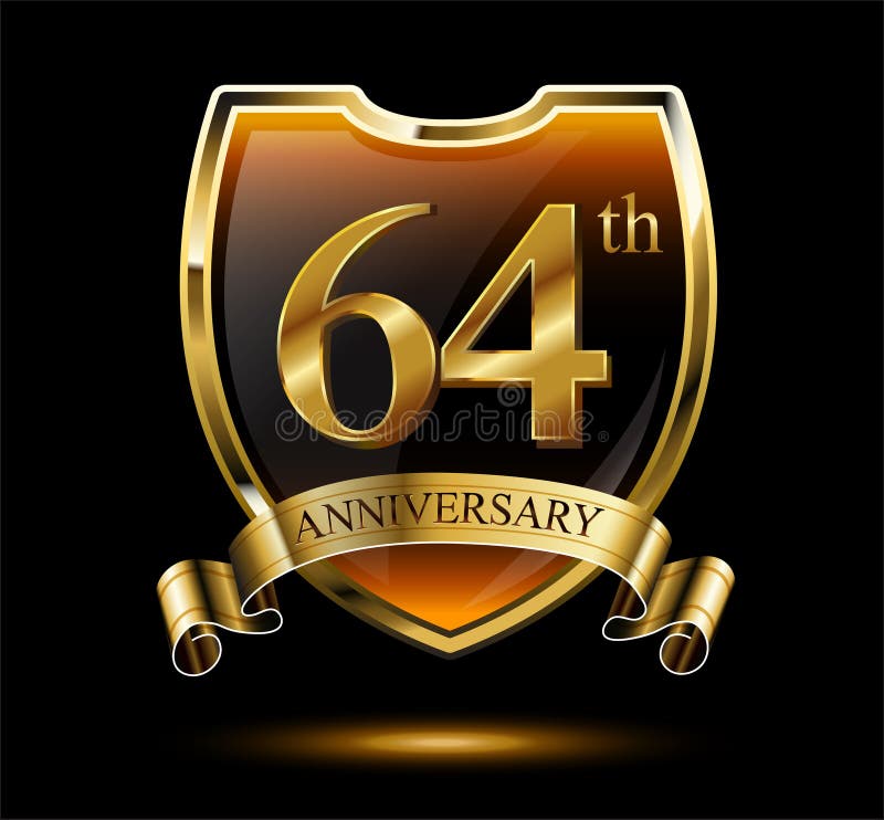 Anniversary 64 Gold 3d Numbers Stock Illustrations – 23 Anniversary 64 ...