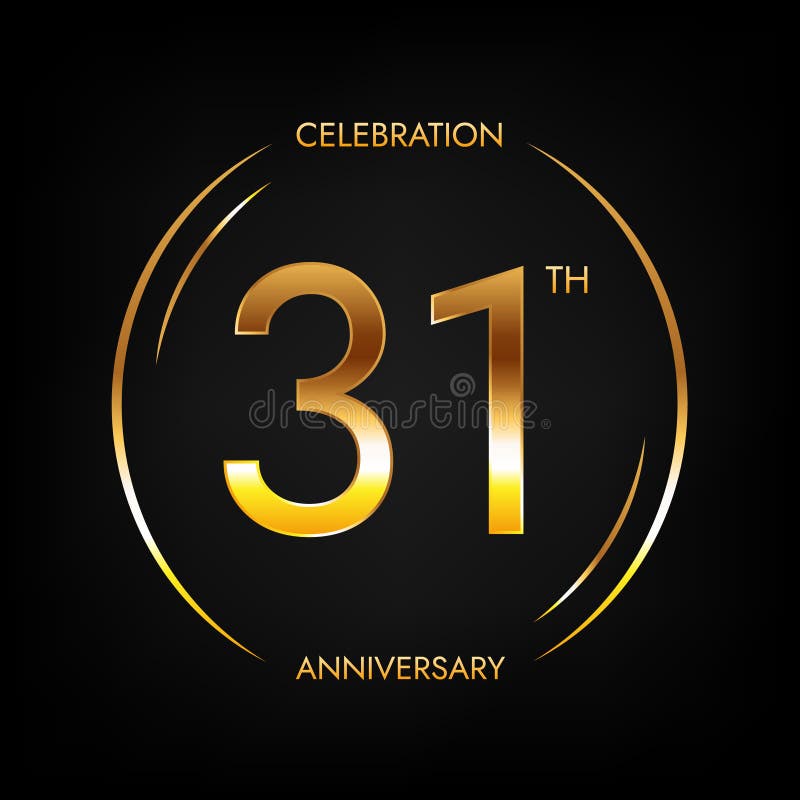 31th, Anniversary Celebration Luxury Logo Stock Vector - Illustration ...