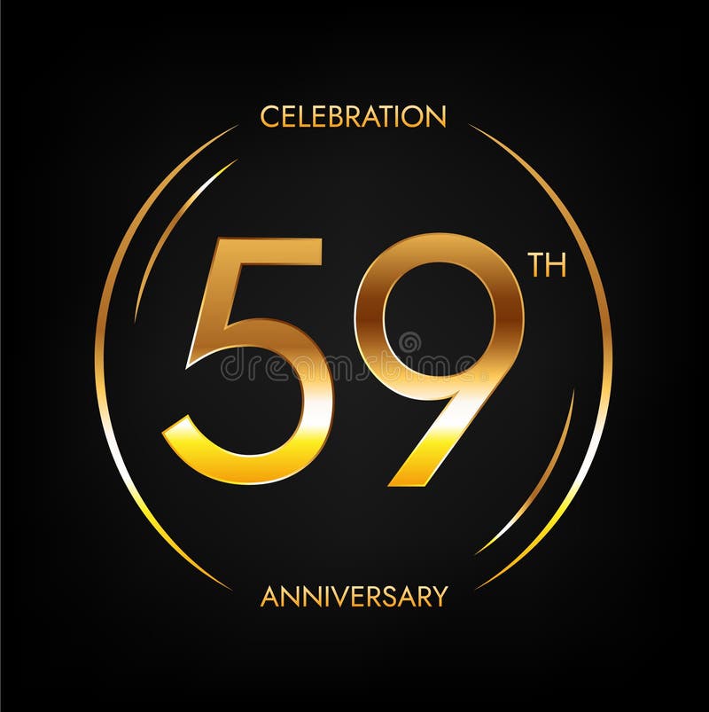 59th Anniversary Celebration, Birthday Card or Greeting Card Design ...