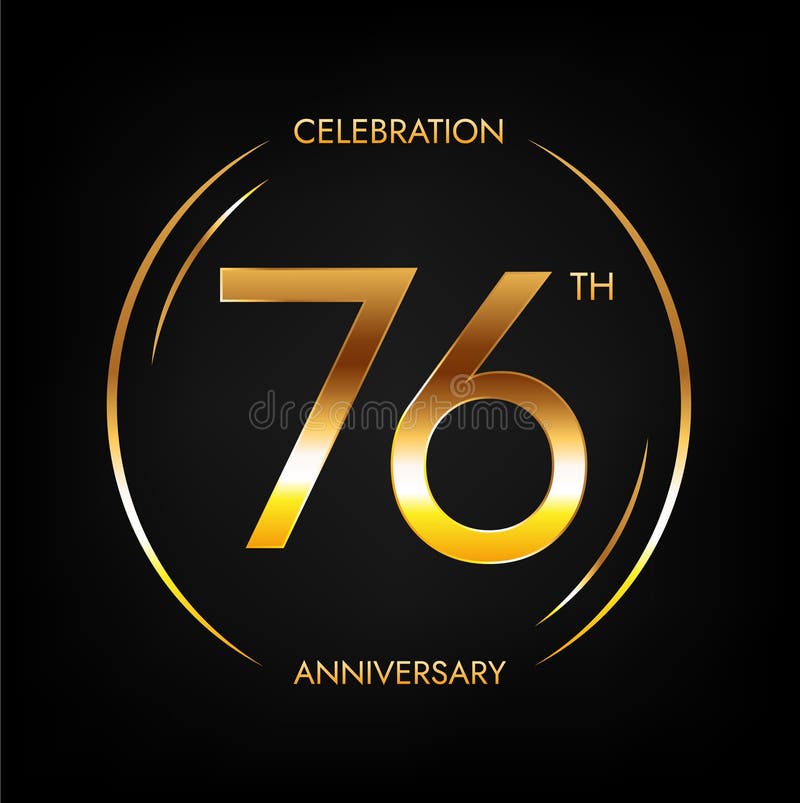 76th Anniversary Celebration, Luxurious 76 Years Anniversary Logo ...