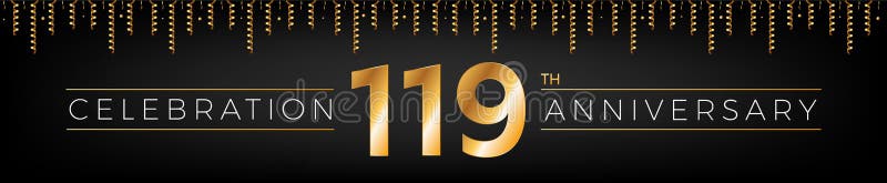 119th Anniversary. One Hundred Nine Years Birthday Celebration ...