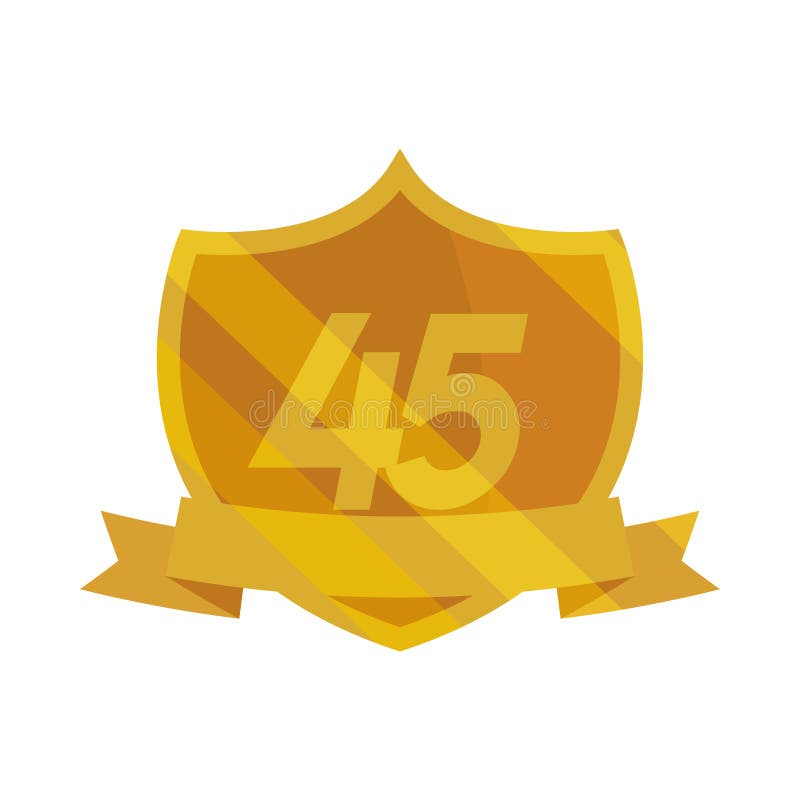 45 Anniversary Golden Label Stock Vector - Illustration of badge, 45th ...