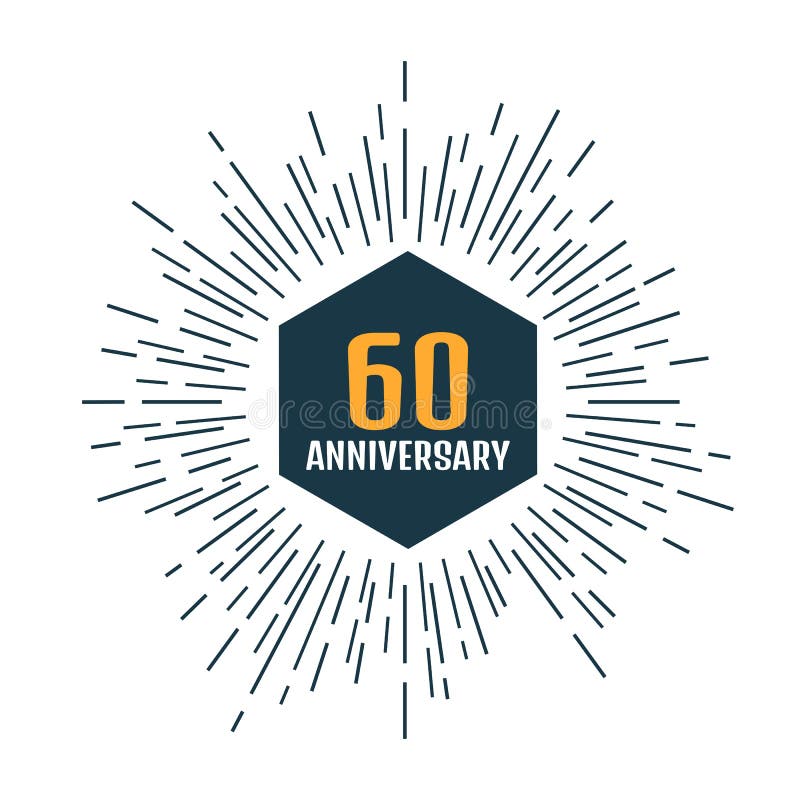 Anniversary Logo 60th. Anniversary 60. Vector Illustration Stock Vector ...