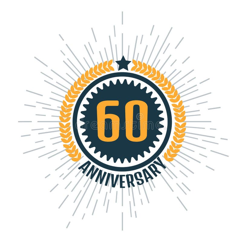 Anniversary Logo 60th. Anniversary 60. Vector Illustration Stock Vector ...