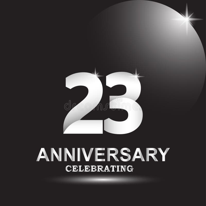23th Anniversary Celebration Logo Vector Stock Illustration ...