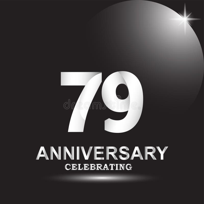79 Anniversary Logo Vector Template. Design for Banner, Greeting Cards ...