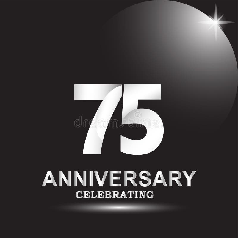 75 Anniversary Logo Vector Template. Design for Banner, Greeting Cards ...